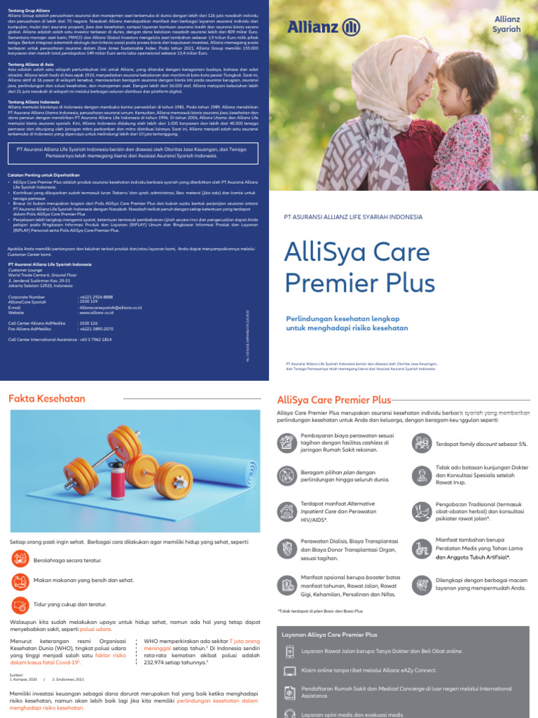 Asuransi Kesehatan AlliSya Care Plus | PDF
