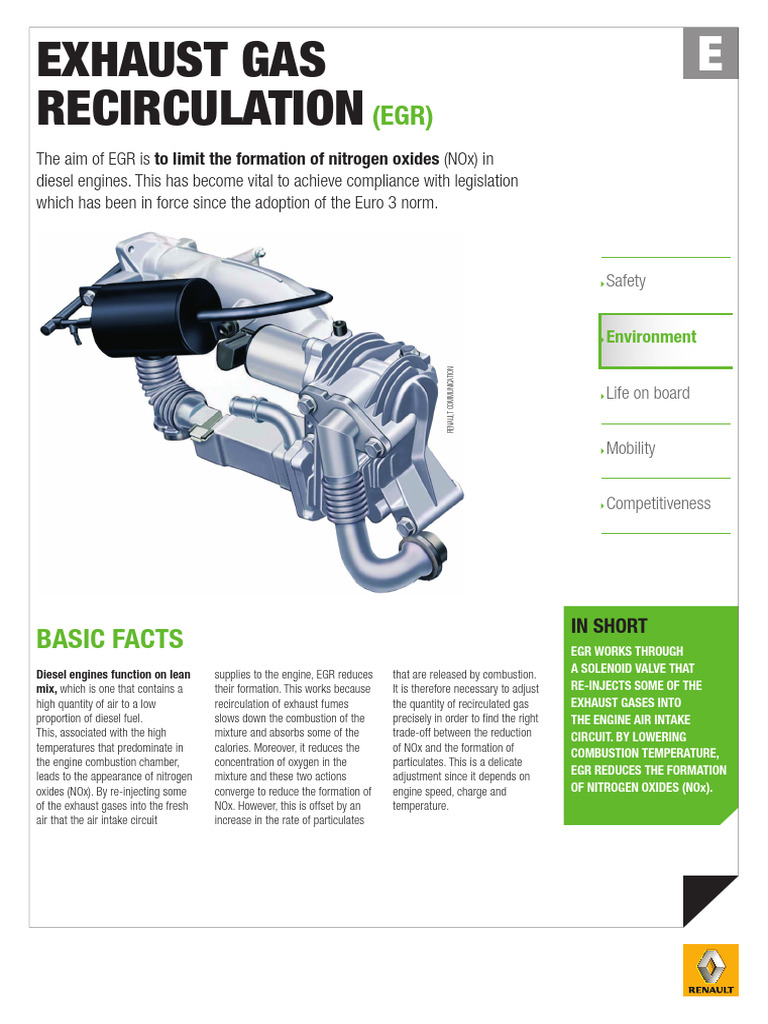 Exhaust Gas Recirculation | PDF | N Ox | Energy Technology