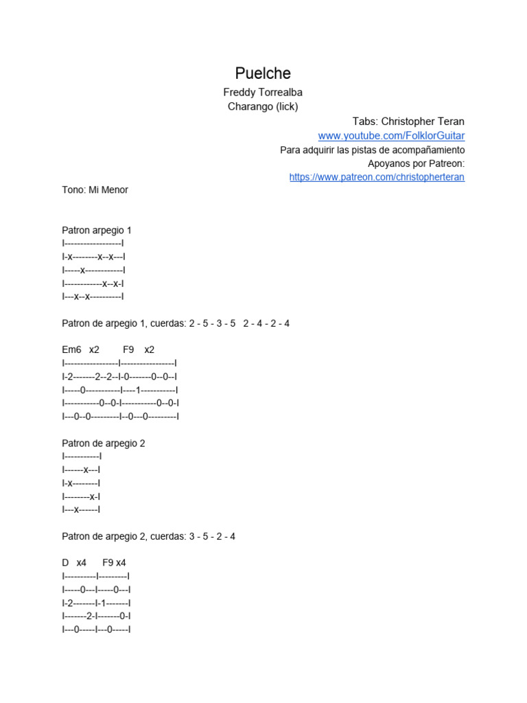 Puelche Charango Lick | PDF