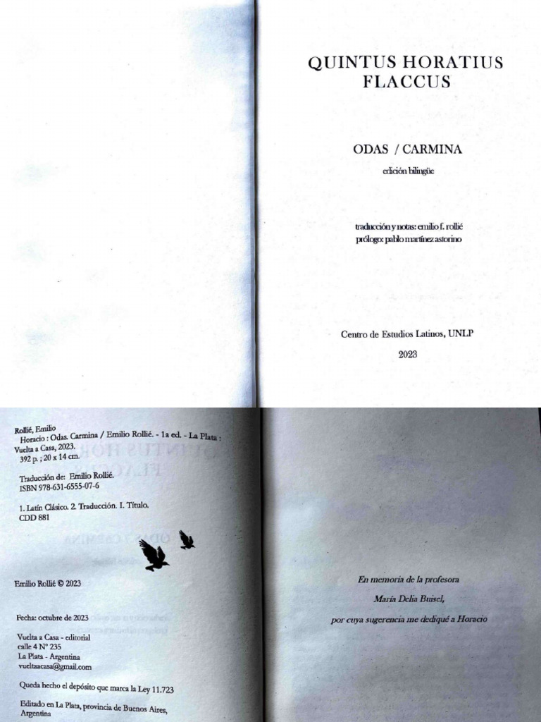 Odas de Horacio: Traducción y Análisis | PDF | Horacio