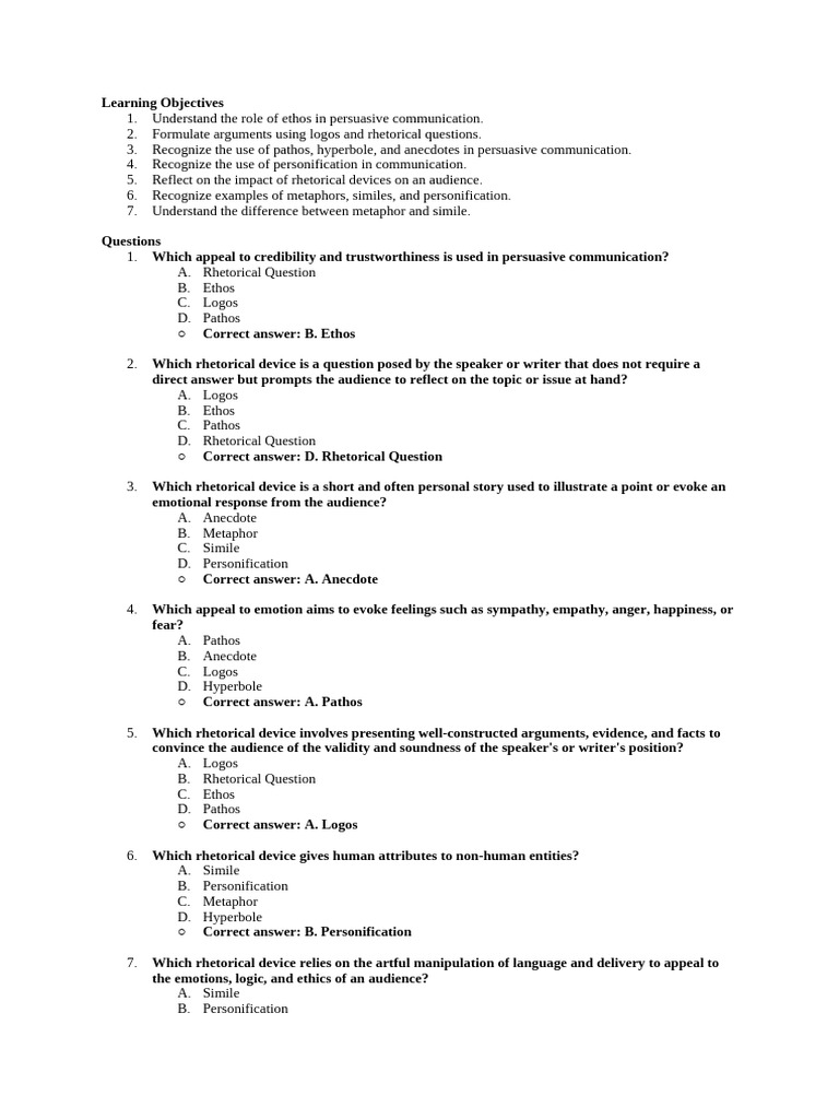 Rhetorical Devices | PDF | Metaphor | Public Speaking