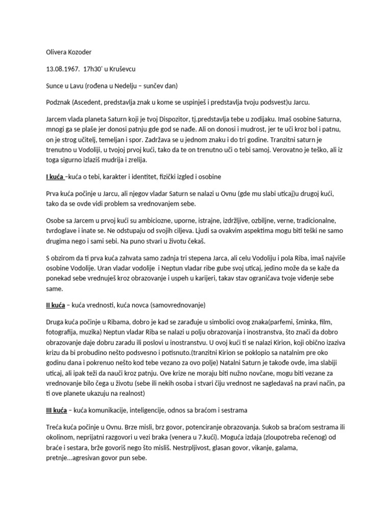 Olivera-Kozoder | PDF