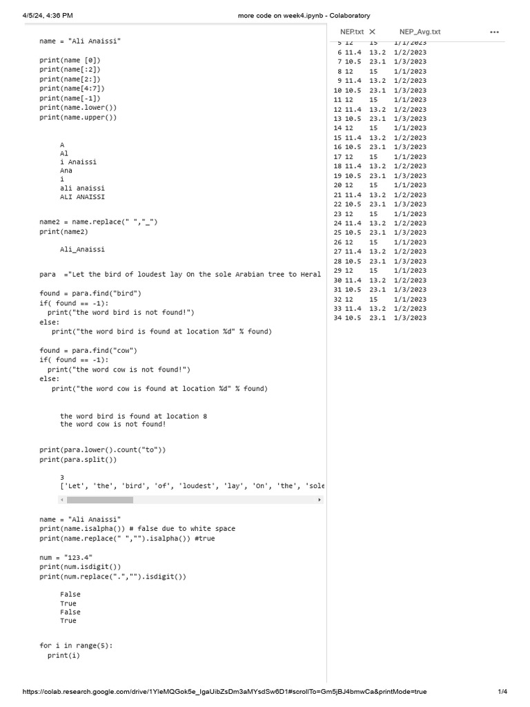More Code On Week4ipynb Colaboratory Pdf Computer Programming 6776