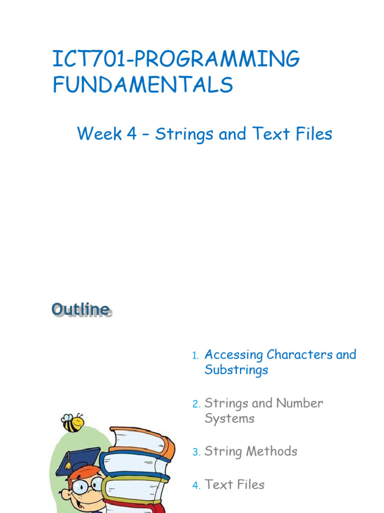 Week 4 - Strings and Text Files | PDF | String (Computer Science ...