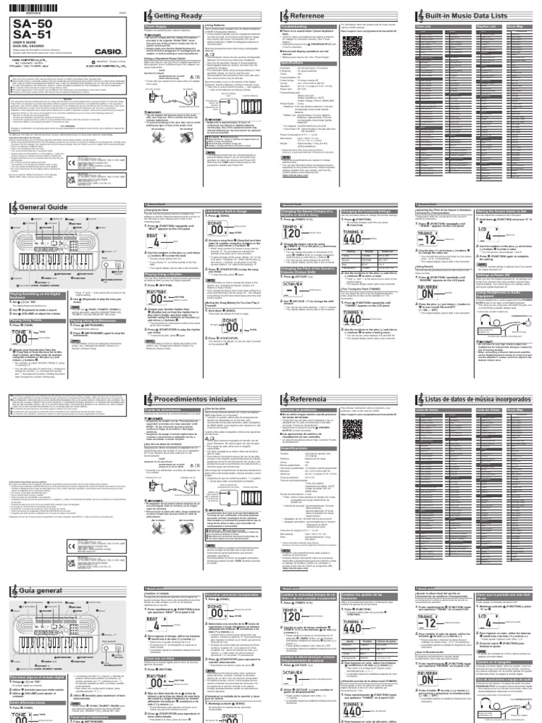 SA51_usersguide_EN | PDF | Saxophone | Piano