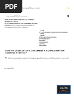 Contamination Control Strategy | PDF | Sterilization (Microbiology) | Risk