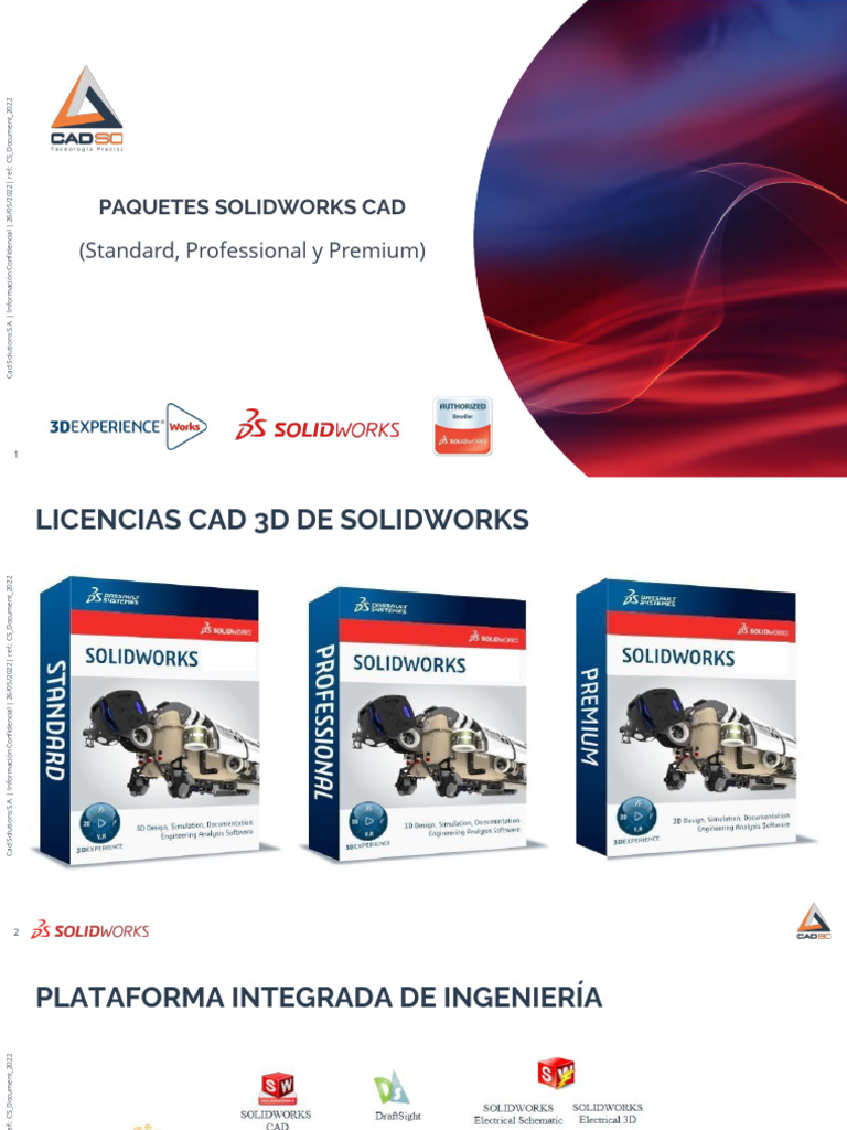 Paquetes y Licencias de SolidWorks 2024 | PDF | Diseño asistido por ...