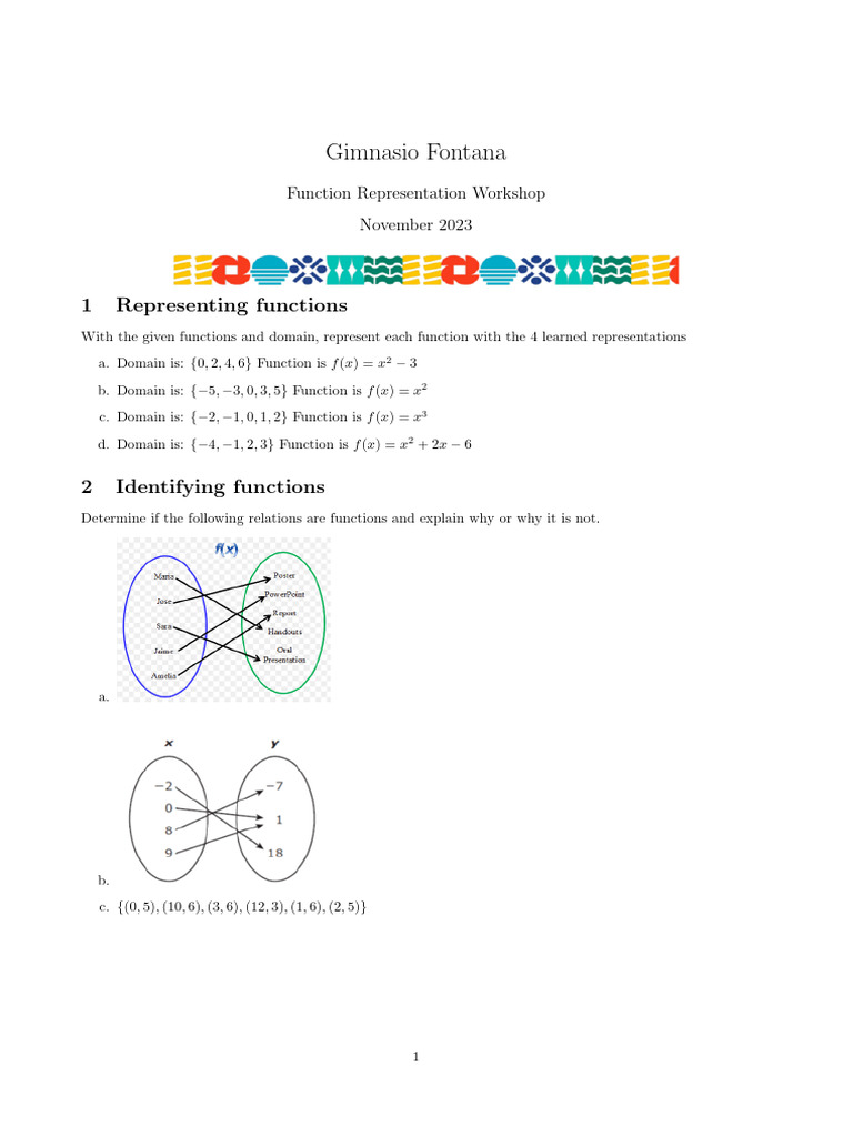 Function Rep Workshop | PDF