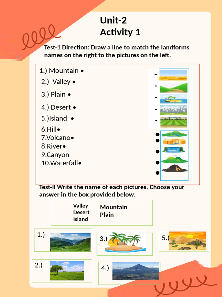 Activity 1-5 | PDF | Valley | Mountains