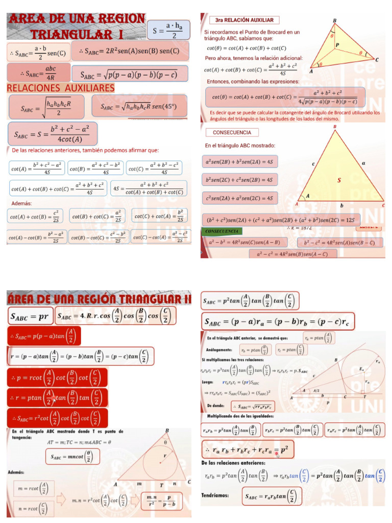 Area de Una Region Triangular 1-2. Trig. | PDF