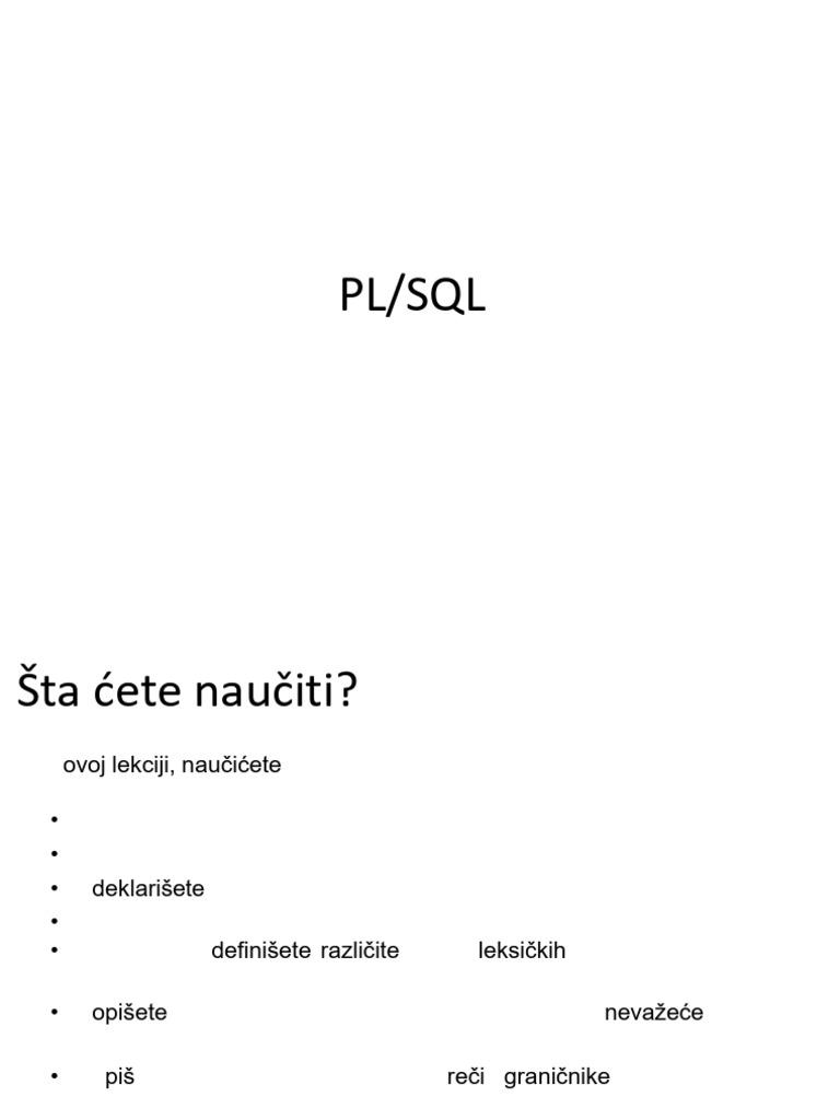 Osnove PLSQL (2) | PDF