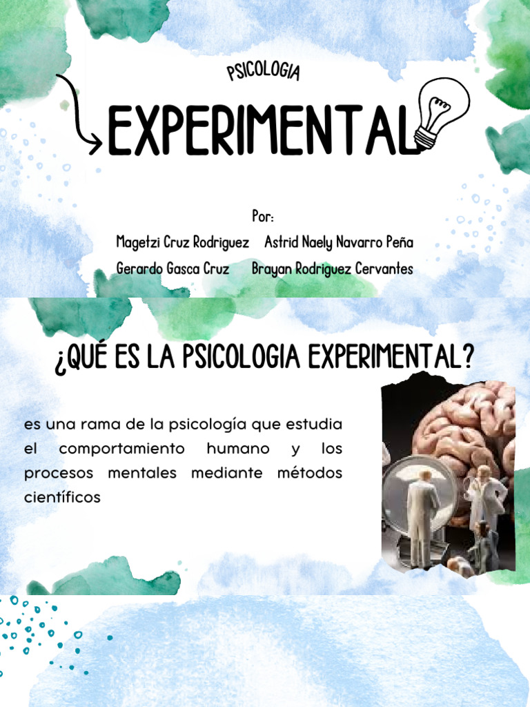 Psicología Experimental: Fundamentos y Métodos | PDF | Psicología ...