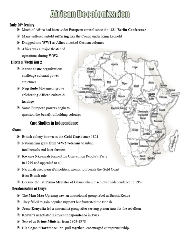 Decolonization Guided Notes KEY.1 | PDF | Africa | International Relations