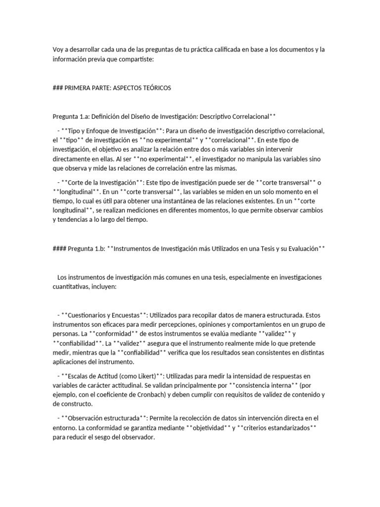 SOLUCION PC 3 | PDF | Diseño de la investigación | Validez (Estadísticas)