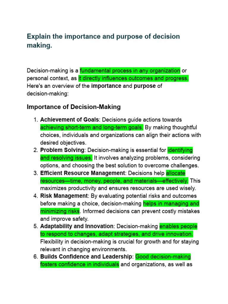 Decision Making | PDF | Decision Making | Leadership