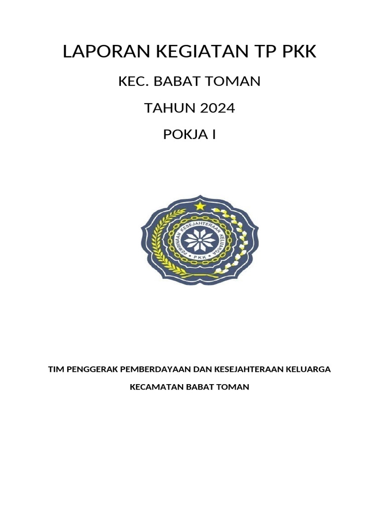 Laporan PKK Pokja I 2024 | PDF