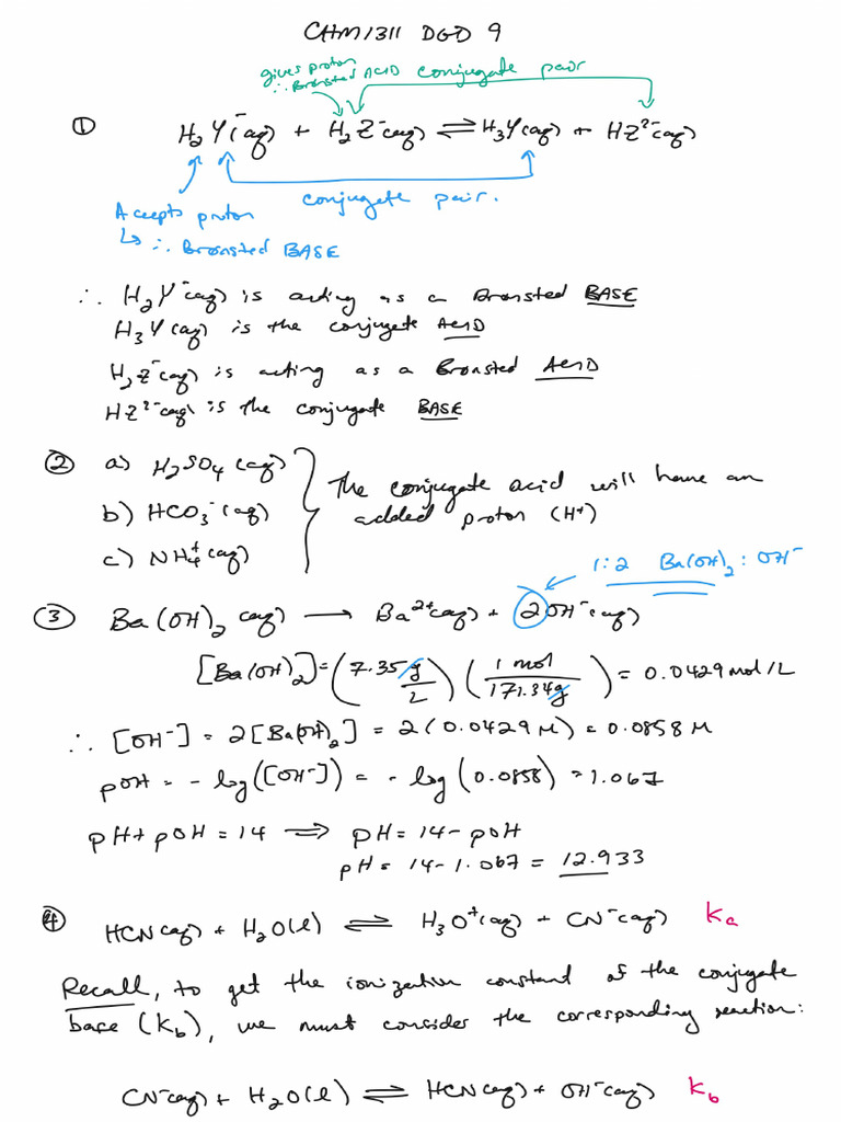 CHM1311 Wednesday DGD 9 Solutions | PDF