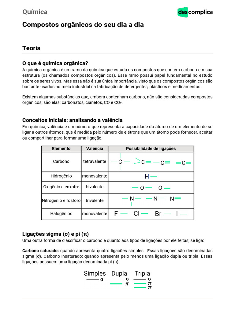 Matéria Orgânica e Inorgânica | PDF | Alceno | Éster
