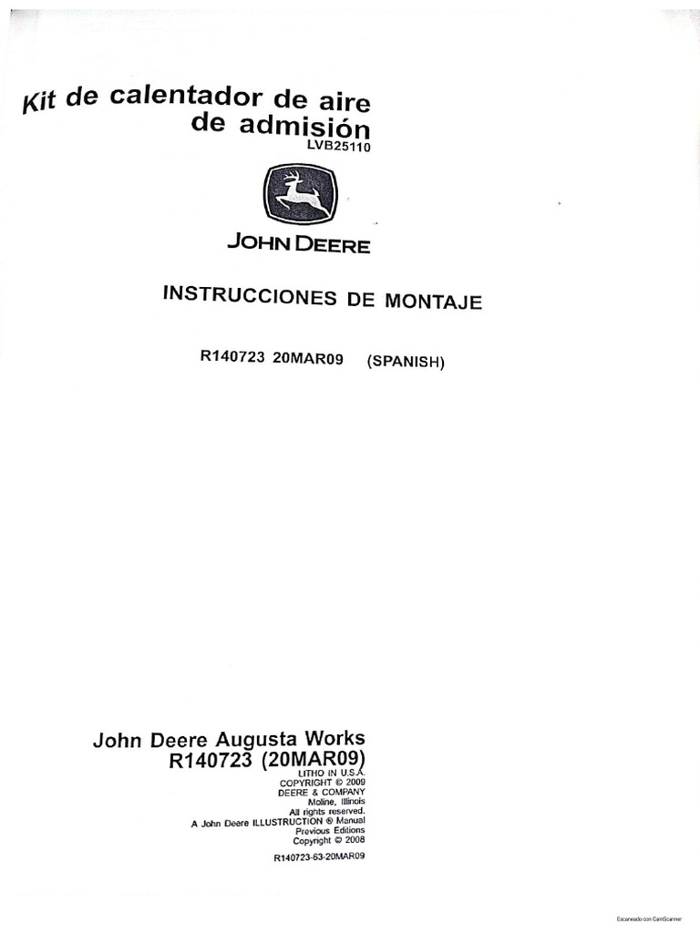 Manual Kit De Precalentador Jd Sp Pdf