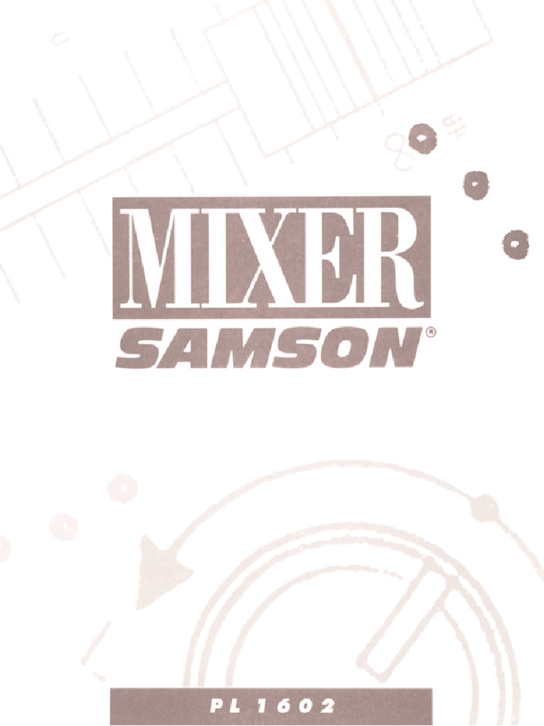 Samson PL 1602 Mixer Overview | PDF | Electronics | Electrical Engineering