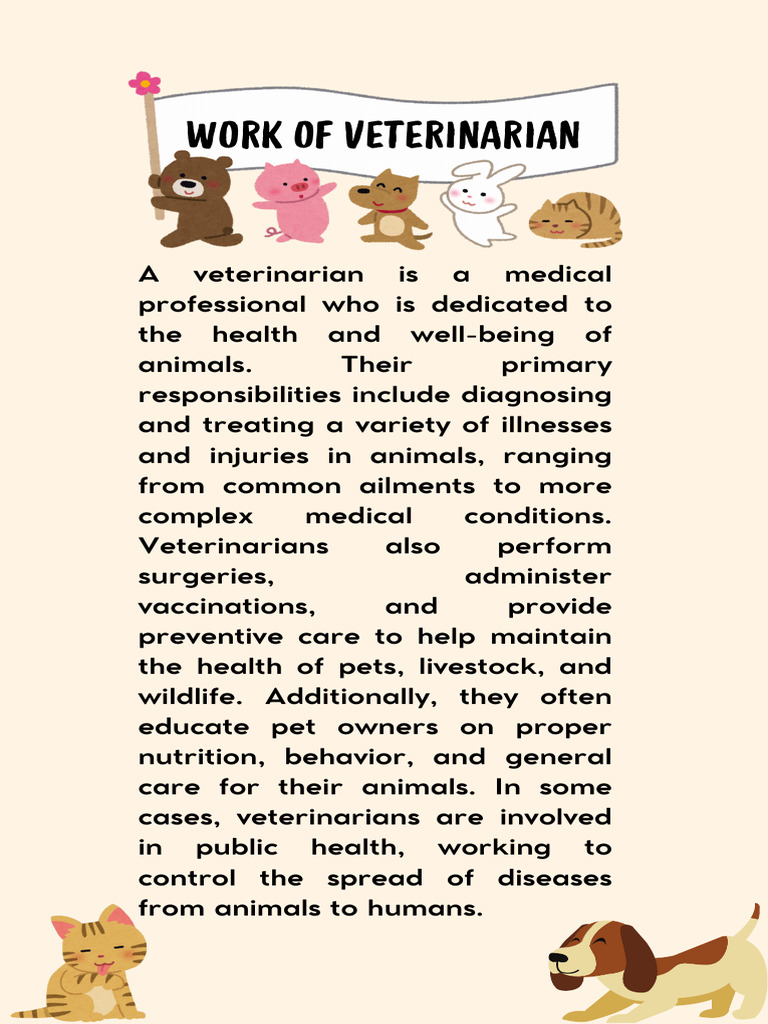 Work of Veterinarian PDF | PDF
