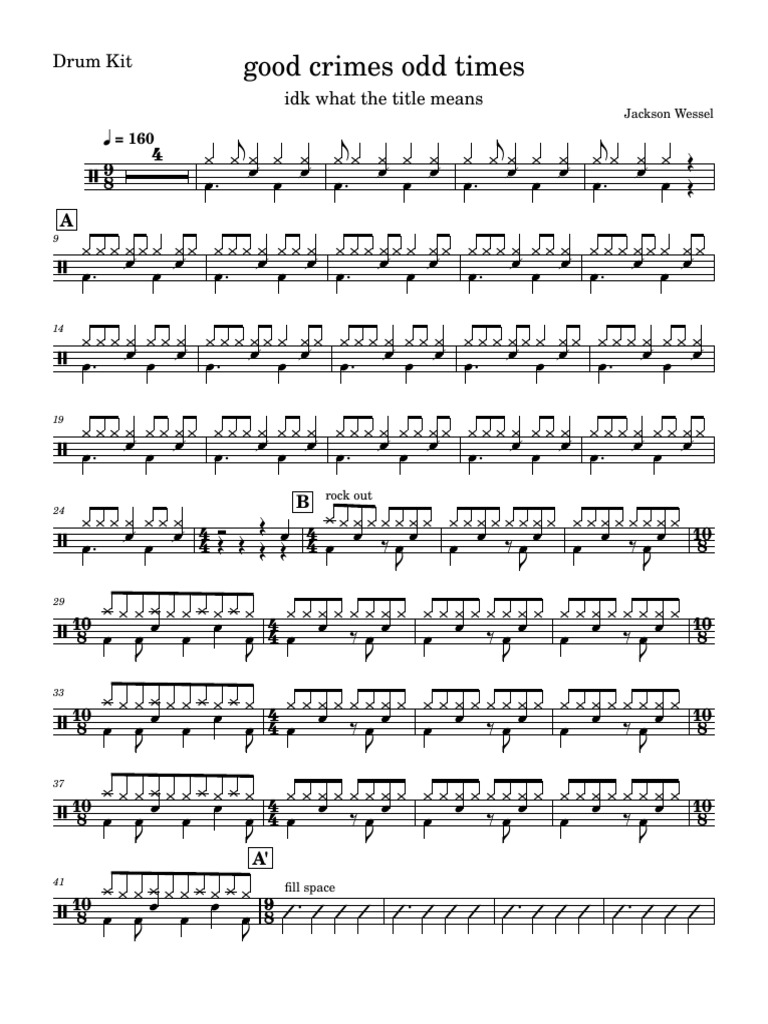 Drums - JW Odd Meter Assessment | PDF
