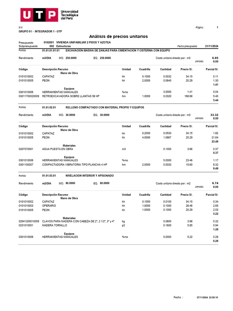 Apu Estructuras | PDF | Hormigón | Pisos