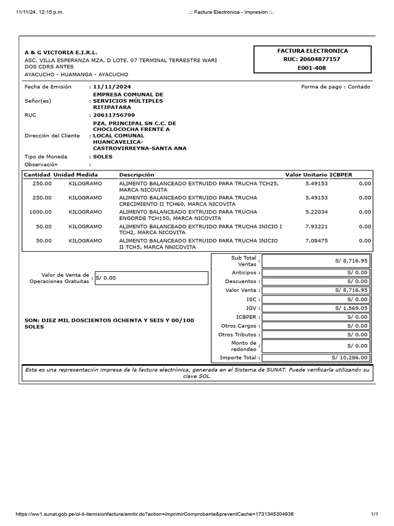 Factura Victoria 408 - Rosmery | PDF | Tecnología bancaria | Tecnología ...