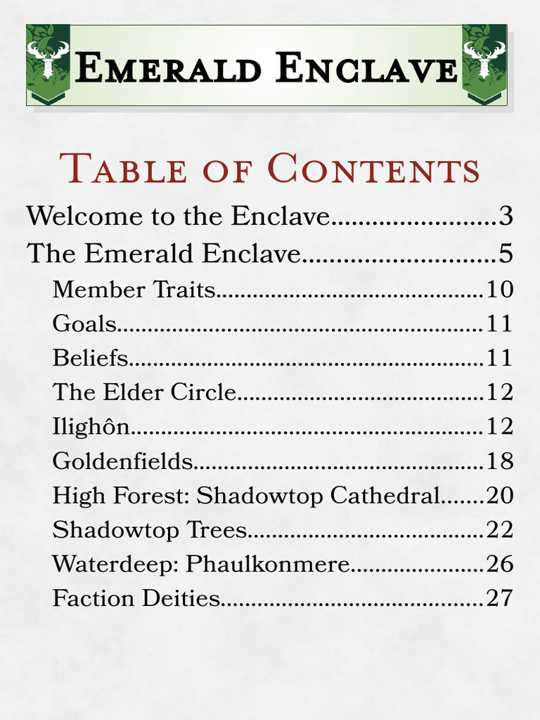 PhonePDF-Emerald Enclave v7.6 | PDF | Trees | Forgotten Realms