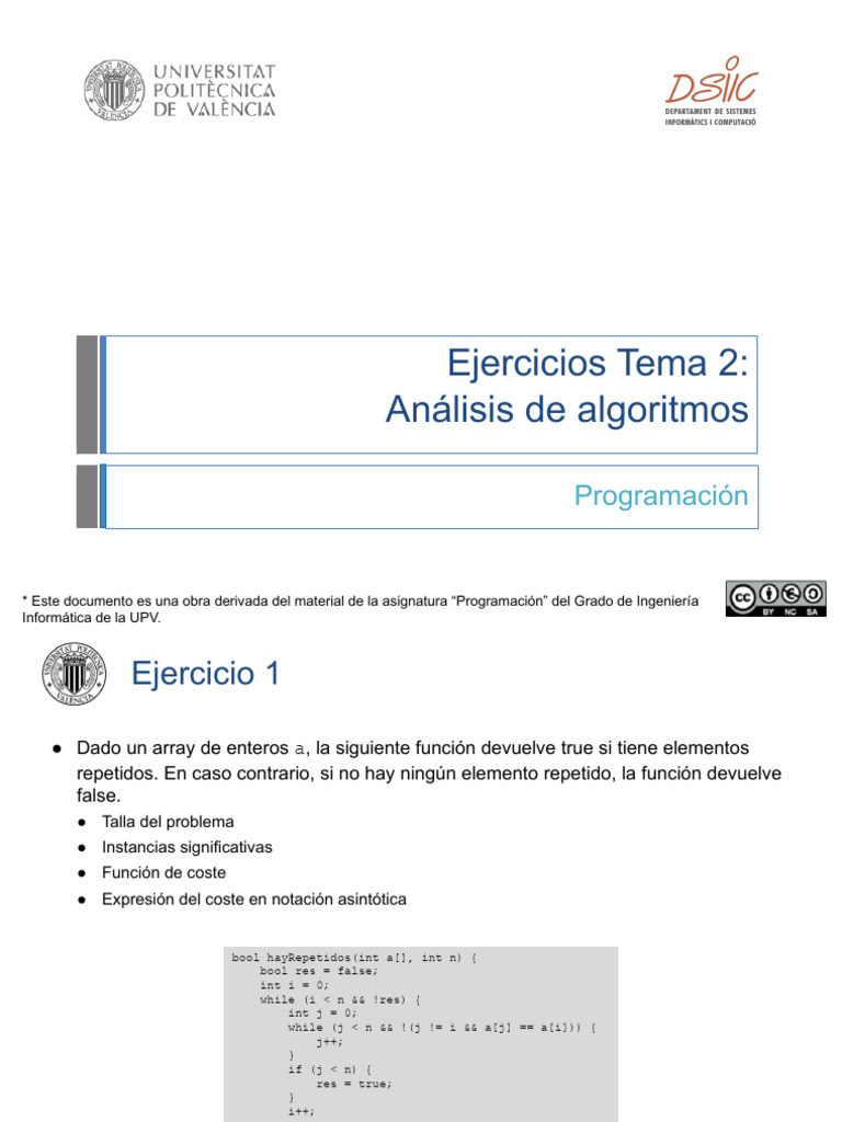 Tema 2 - Ejercicios | PDF | Función (Matemáticas) | Algoritmos