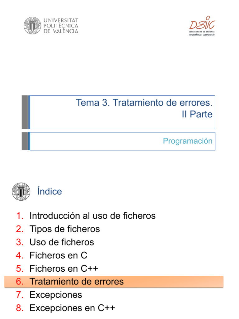 Tema 3 - Excepciones - II Parte | PDF | C ++ | Archivo de computadora