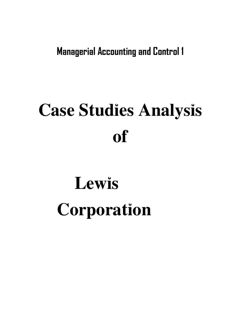 Lewis Corporation Abhilash | PDF | Business | Finance & Money Management