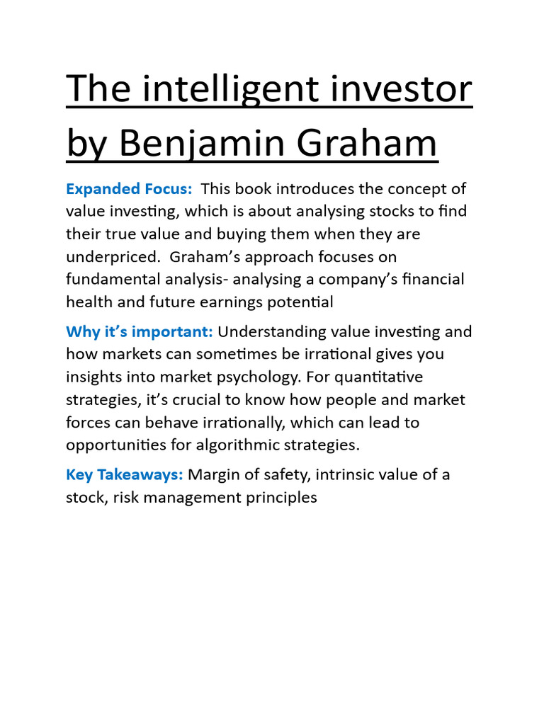 Value Investing Insights from Graham | PDF