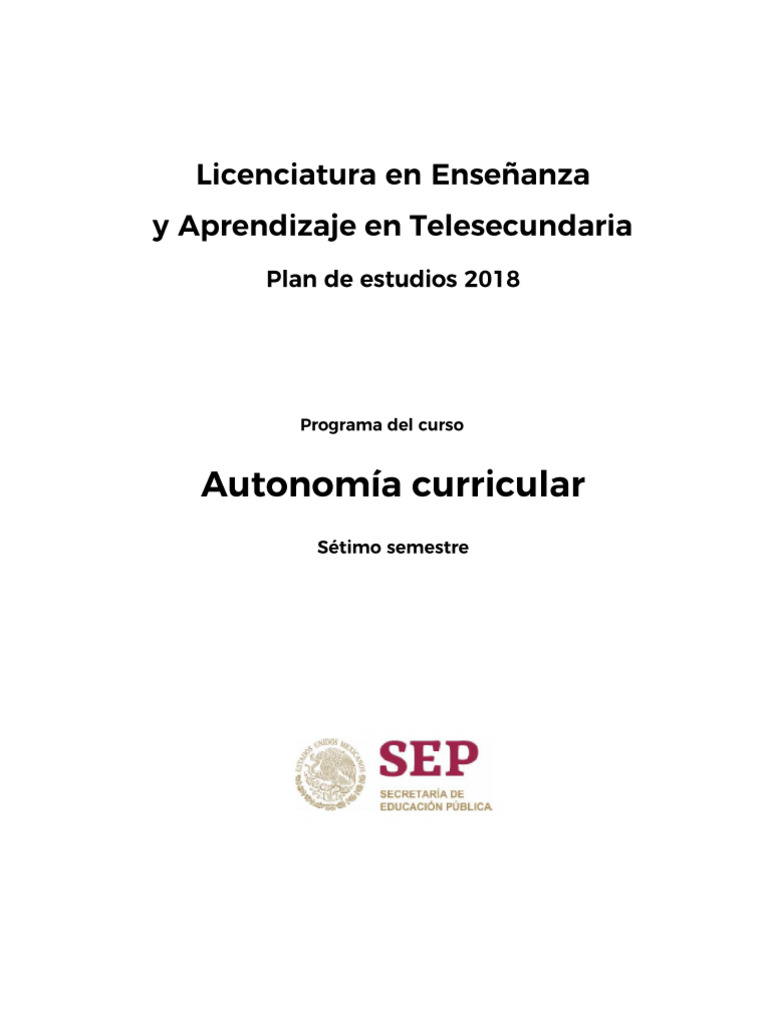 Autonomia Curricular Listo Ya | PDF