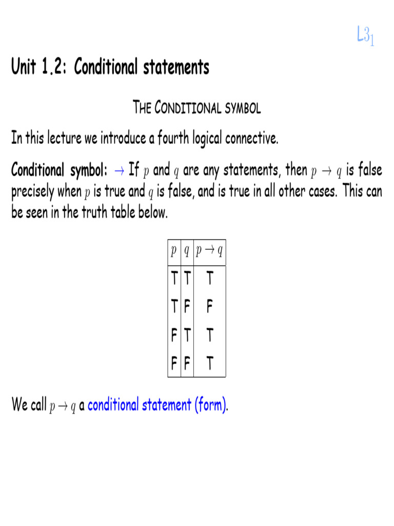 Understanding Conditional Statements in Logic | PDF | Theorem | Logic
