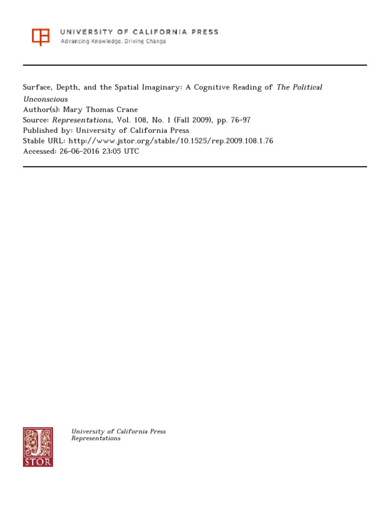2009 (Mary Thomas Crane) Surface, Depth, and The Spatial Imaginary-A ...