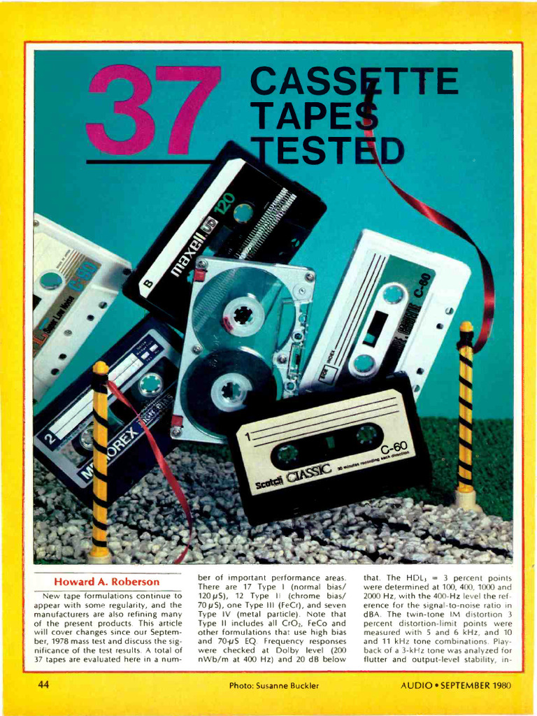 AUDIO 1980-09 - Cassette Test 37 | PDF | Signal To Noise Ratio | Sound ...