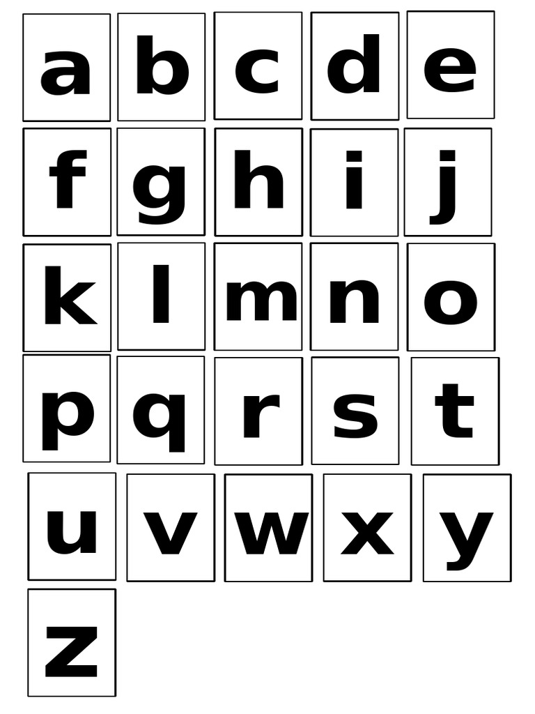 Kartu Huruf Abjad Kecil | PDF