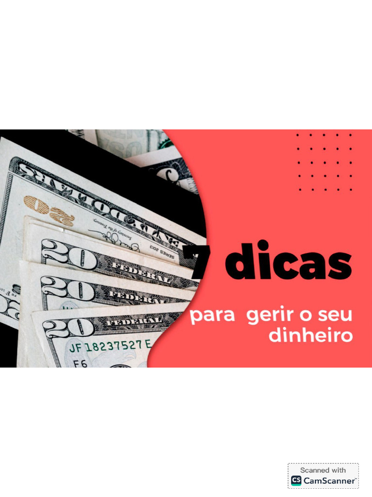 7 Dicas para Gerir o Seu Dinheiro | PDF