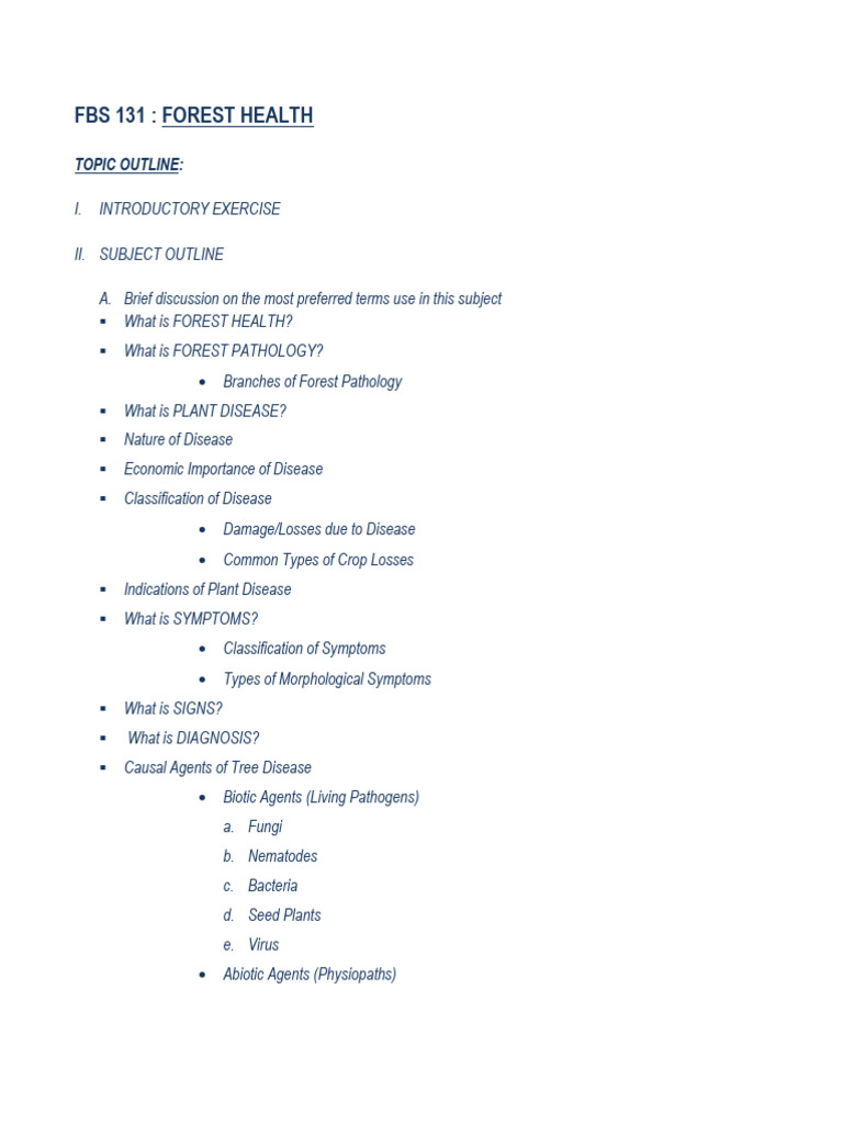 Forest Health and Pathology Guide | PDF | Insects | Infection