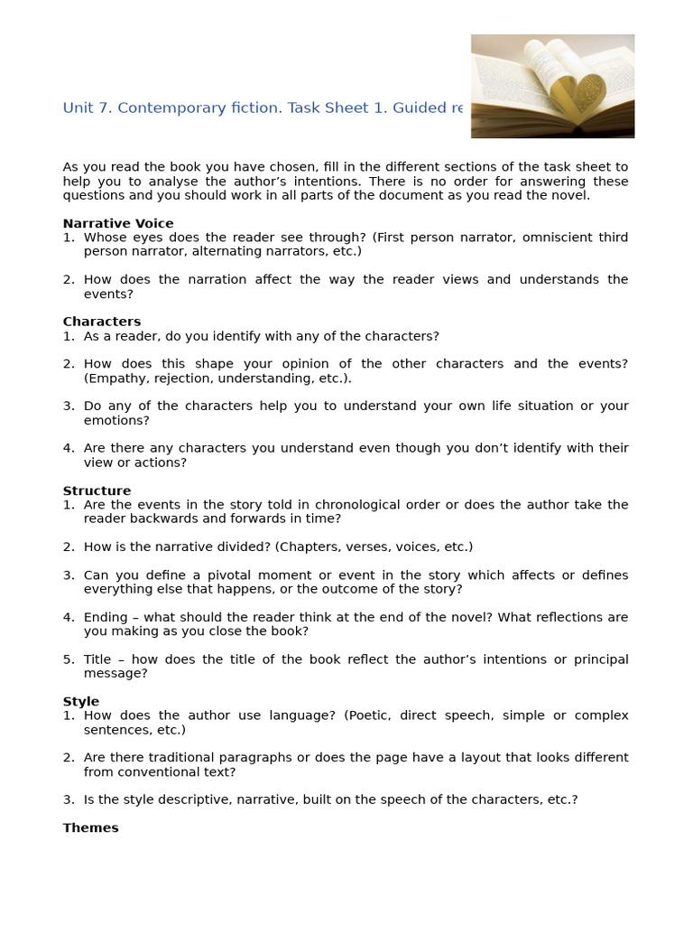 Unit 7 - Task Sheet 1 - Guided Reading 2 | PDF | Narration | Narrative