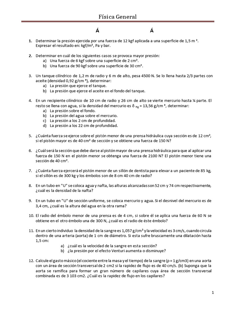 2024 - FLUIDOS (Coloquio) | PDF | Presión | Agua