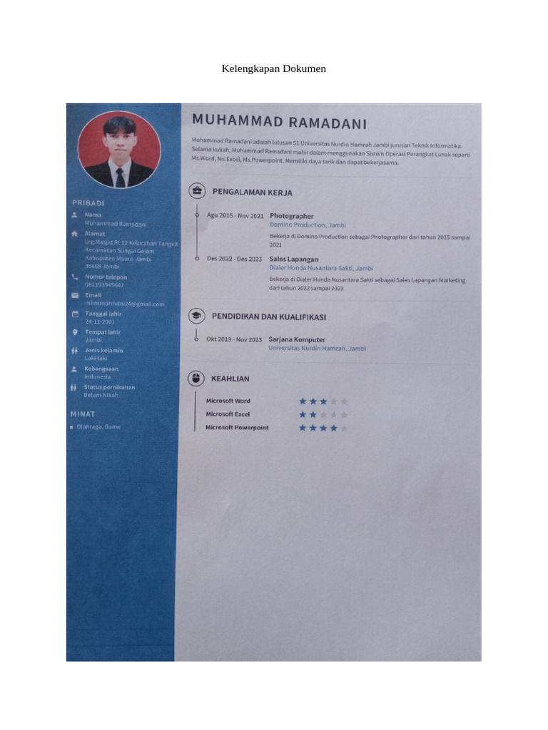 Kelengkapan Dokumen | PDF