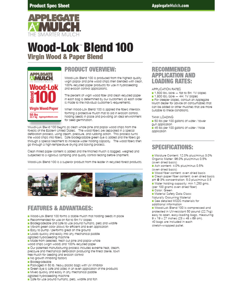 Wood-Lok-Blend-100 | PDF | Mulch