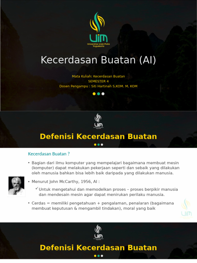 Pertemuan 1 Kecerdasan Buatan | PDF