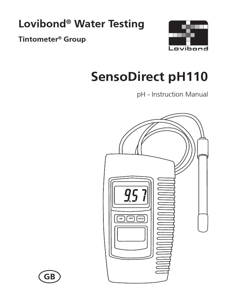 Senso ph110 GB Lovi | PDF | Ph | Calibration