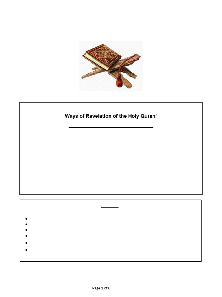 CHP 2 Ways of Revelation (1) | PDF | Prophets And Messengers In Islam ... CHP 2 Ways of Revelation (1) | PDF | Prophets And Messengers In Islam ...
