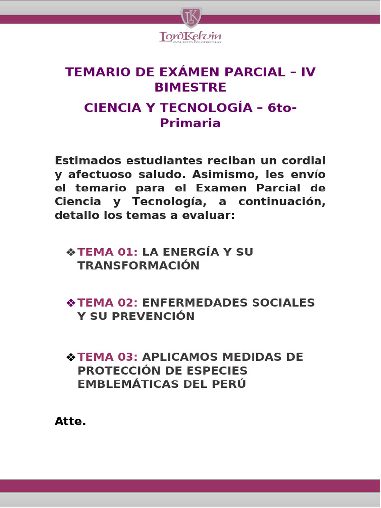 TEMARIO_DE_EXAMEN_PARCIAL-_IV_BIMESTRE_6TO_LK-_2024 | PDF