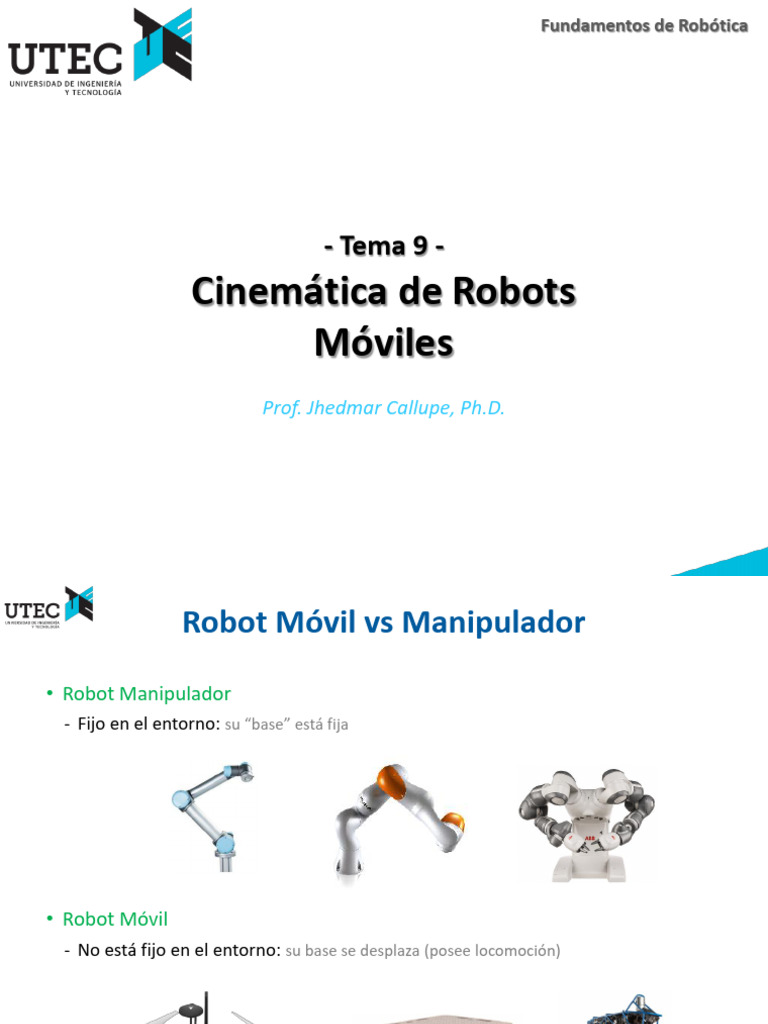 9 Cinematica Robots Moviles | PDF | Cinemática | Eje