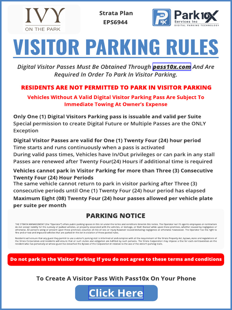 Visitor Parking Rules and Regulations | PDF | Legal Liability ...